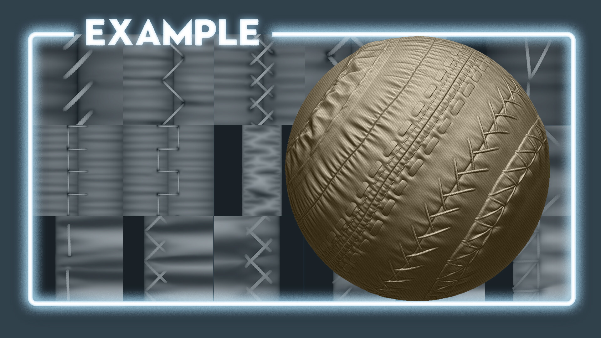 ArtStation - 30 Stitch Line Brushes and Alphas