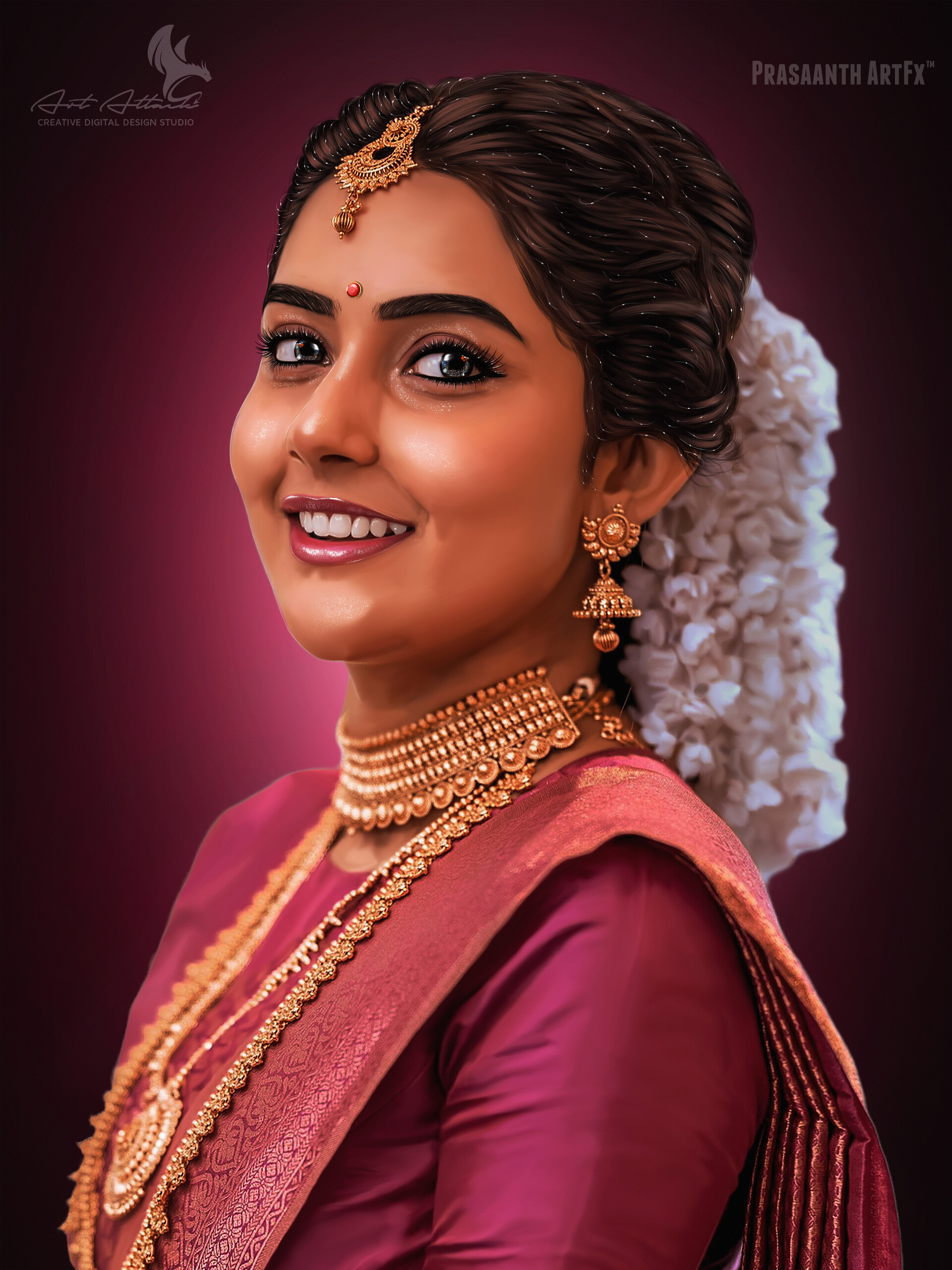 ArtStation - Mahima Nambiar (Actress Bridal Style )