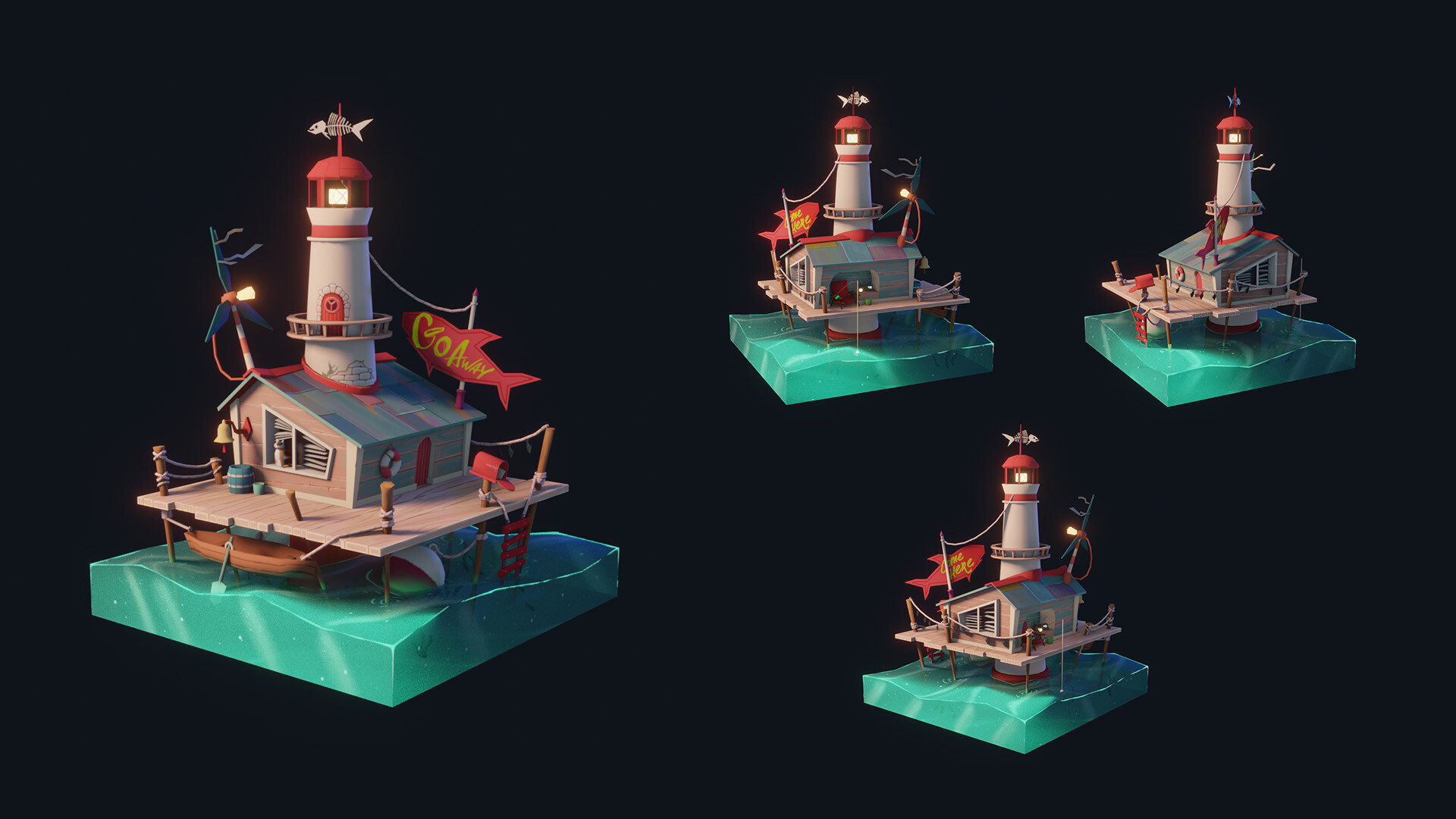 ArtStation - "Flooded Lighthouse" Prop Model