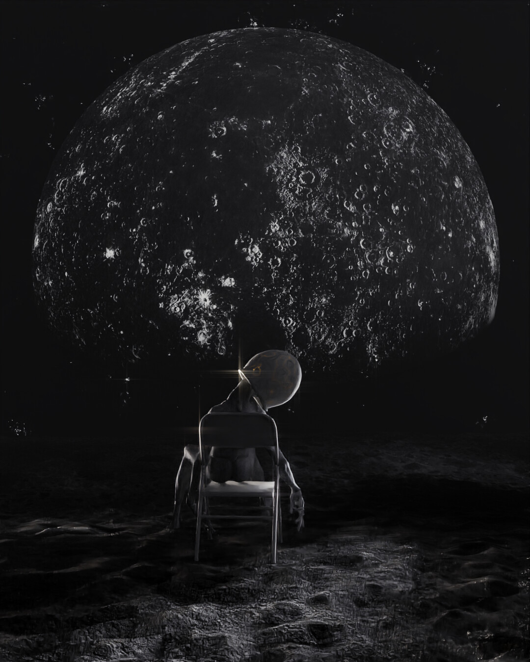 ArtStation - ALONE ON THE MOON