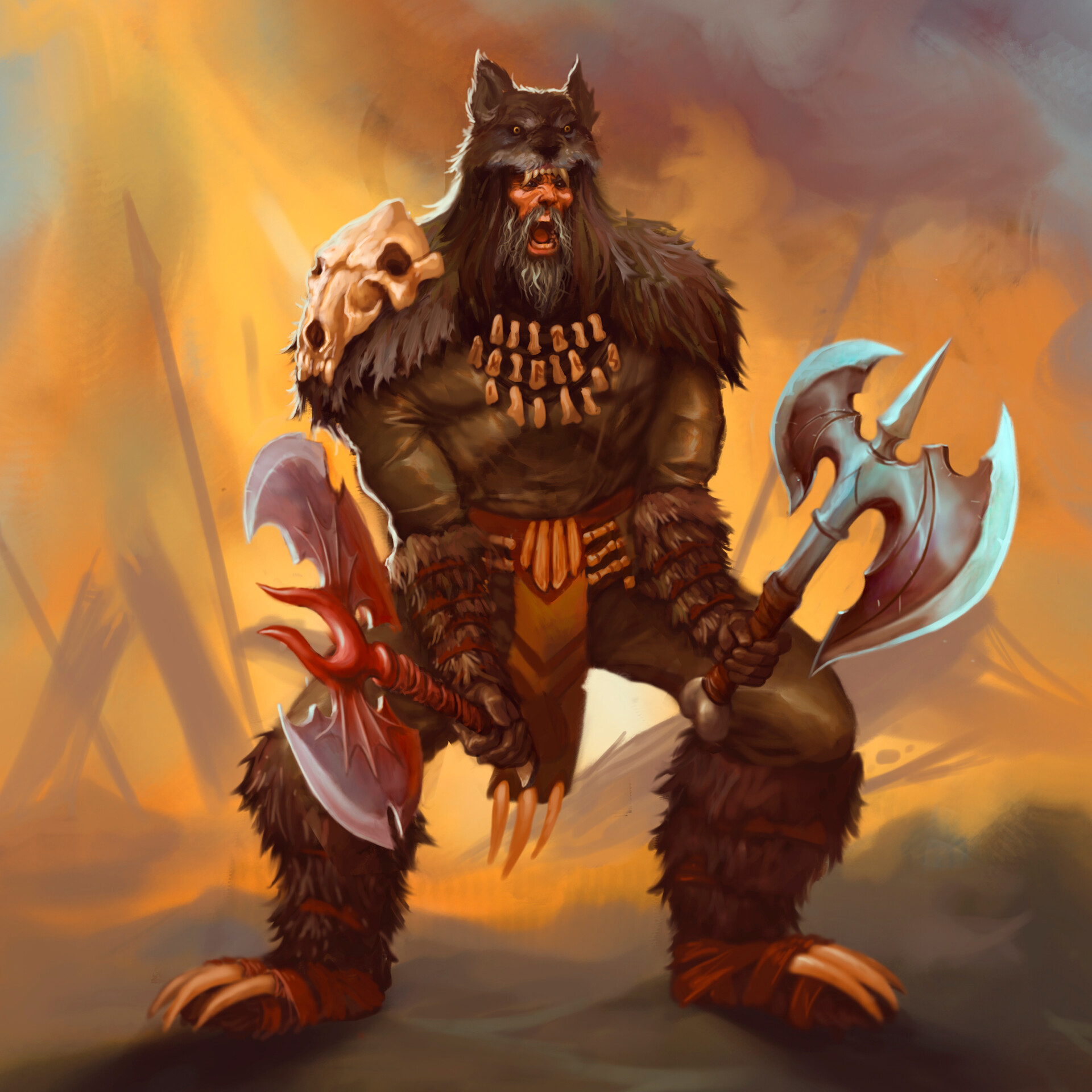 ArtStation - Wolf Barbarian