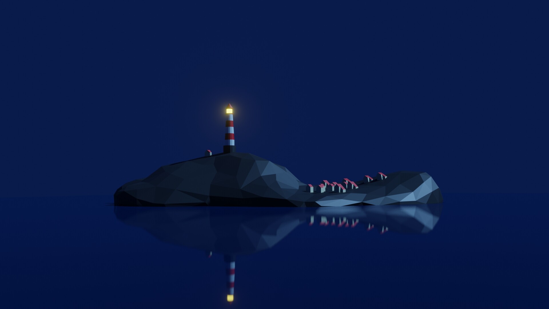 ArtStation - Lighthouse and İsland Low Polygon Enviroment Design