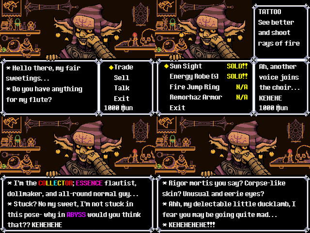 ArtStation - The Collector's Shop - DELTARUNE style menus