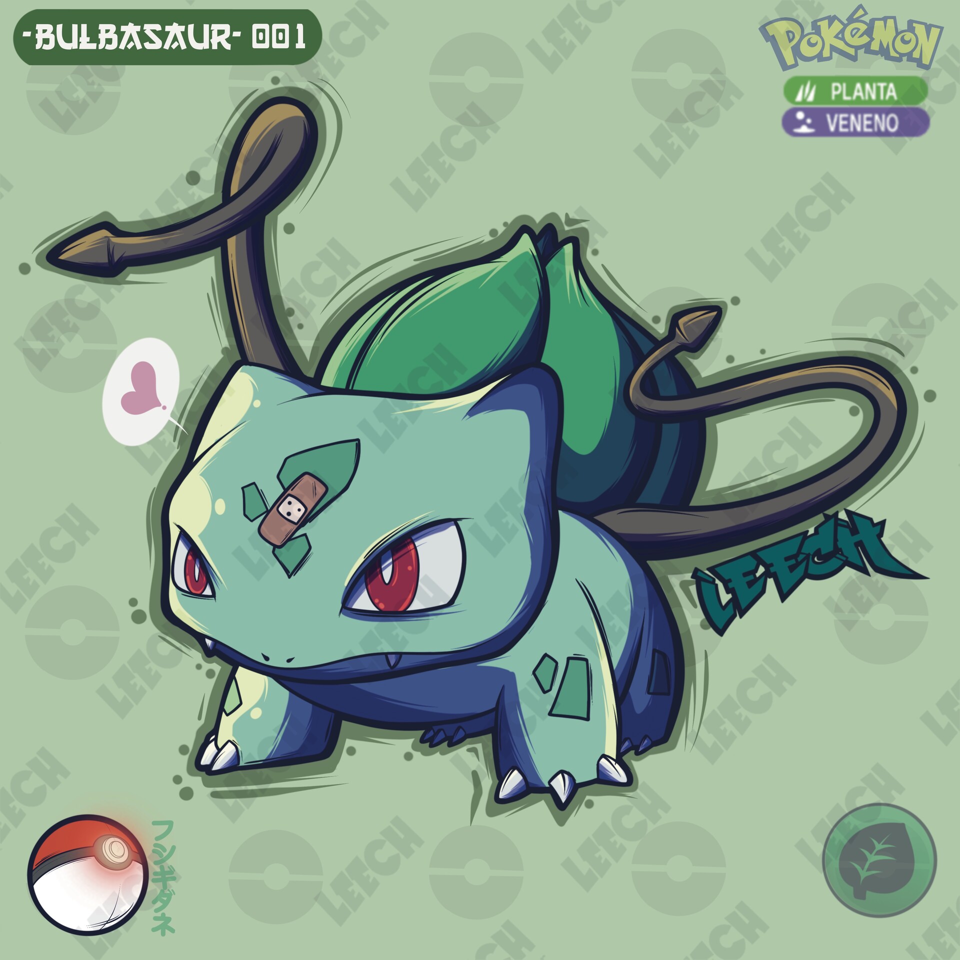 ArtStation - 001 Bulbasaur Pokemon
