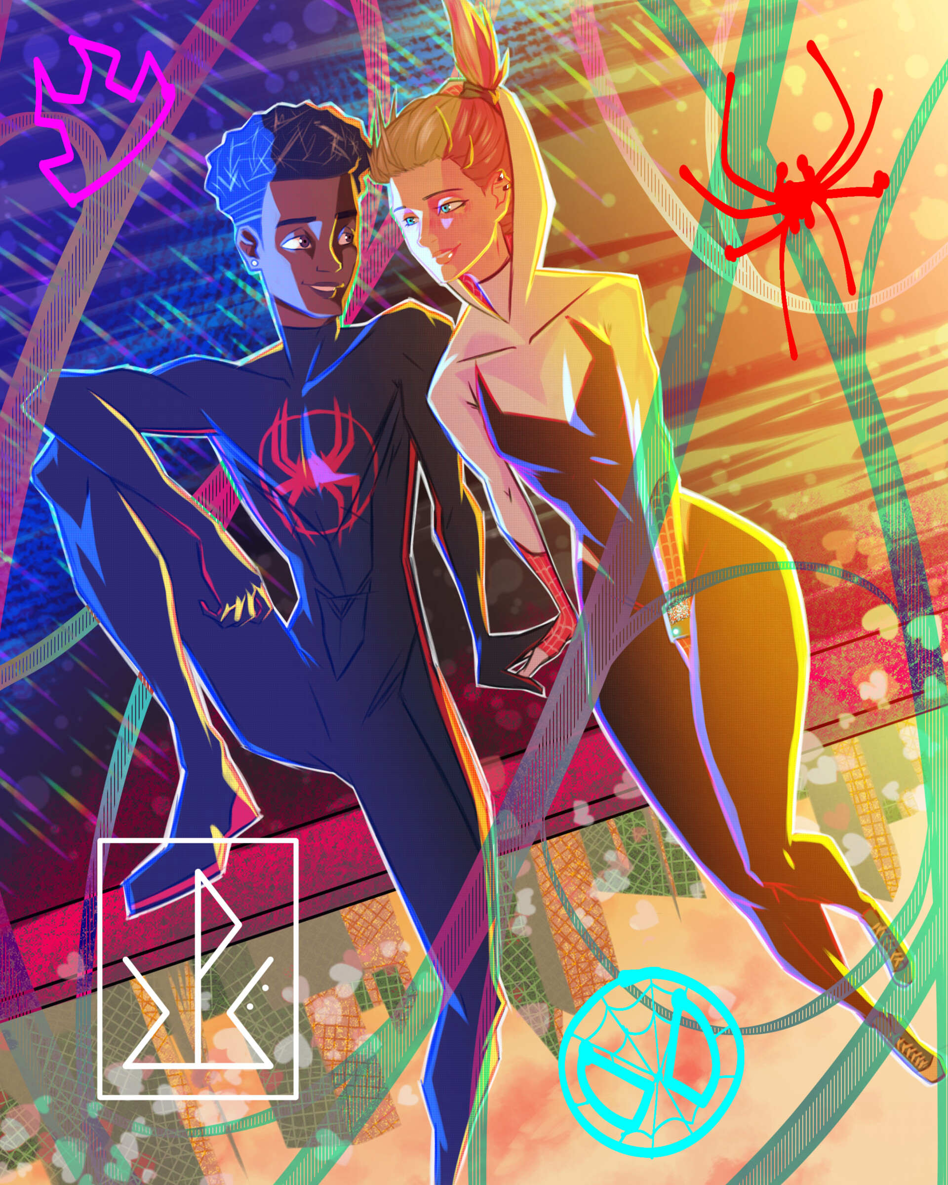 Artstation Miles Morales And Gwen Stacy ๐ท๐ธ ๏ธ๐ฅ๐ฟ Fan Art