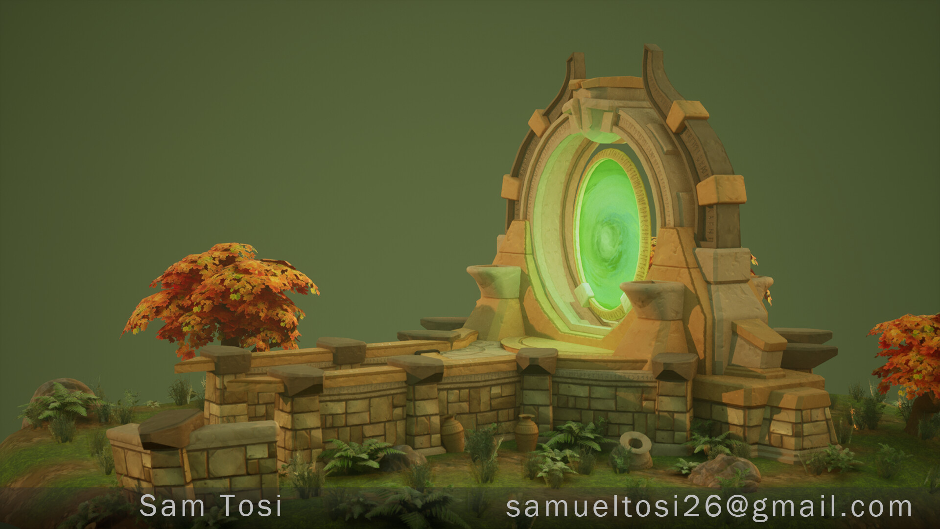 ArtStation - Stylized Portal Diorama