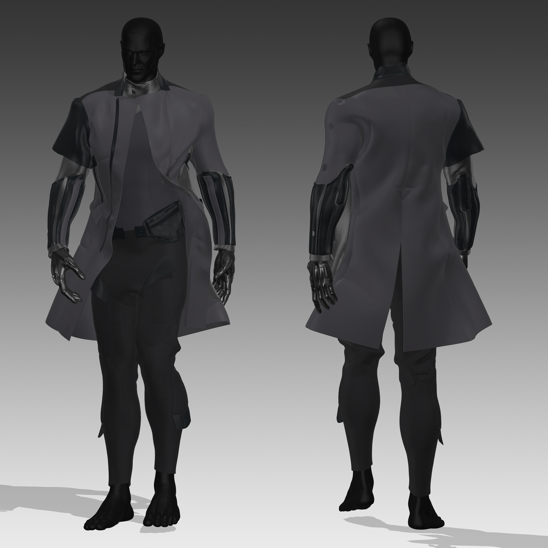 ArtStation - Fan Art_Deus Ex_Marvelous Designer Clothing