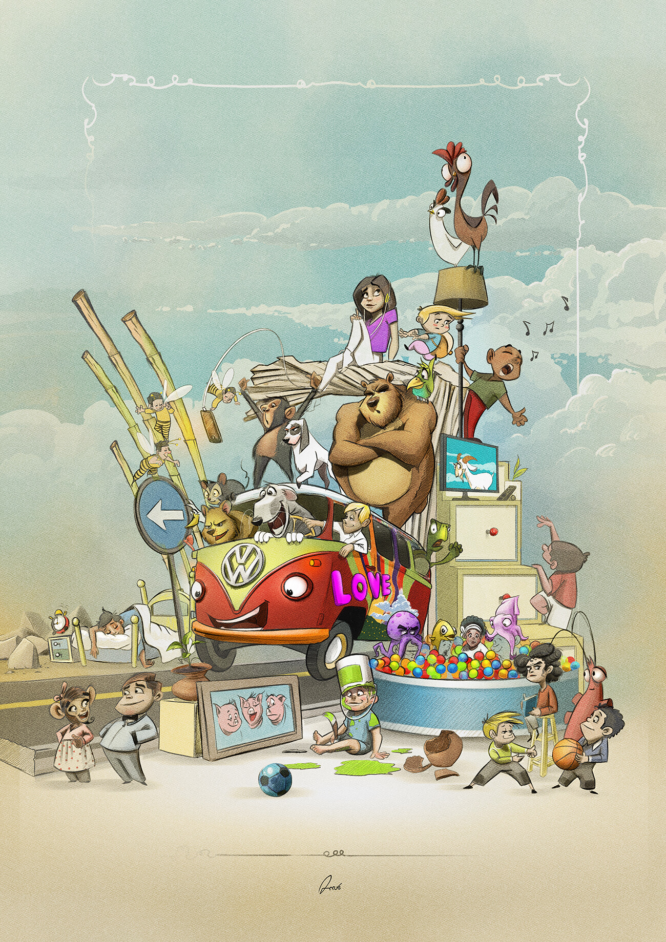 ArtStation - Animalades. Artista fallero Carlos Herranz