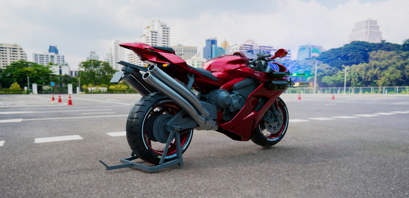 Mobius3D - Alienware RT Combat Motorbike 3D