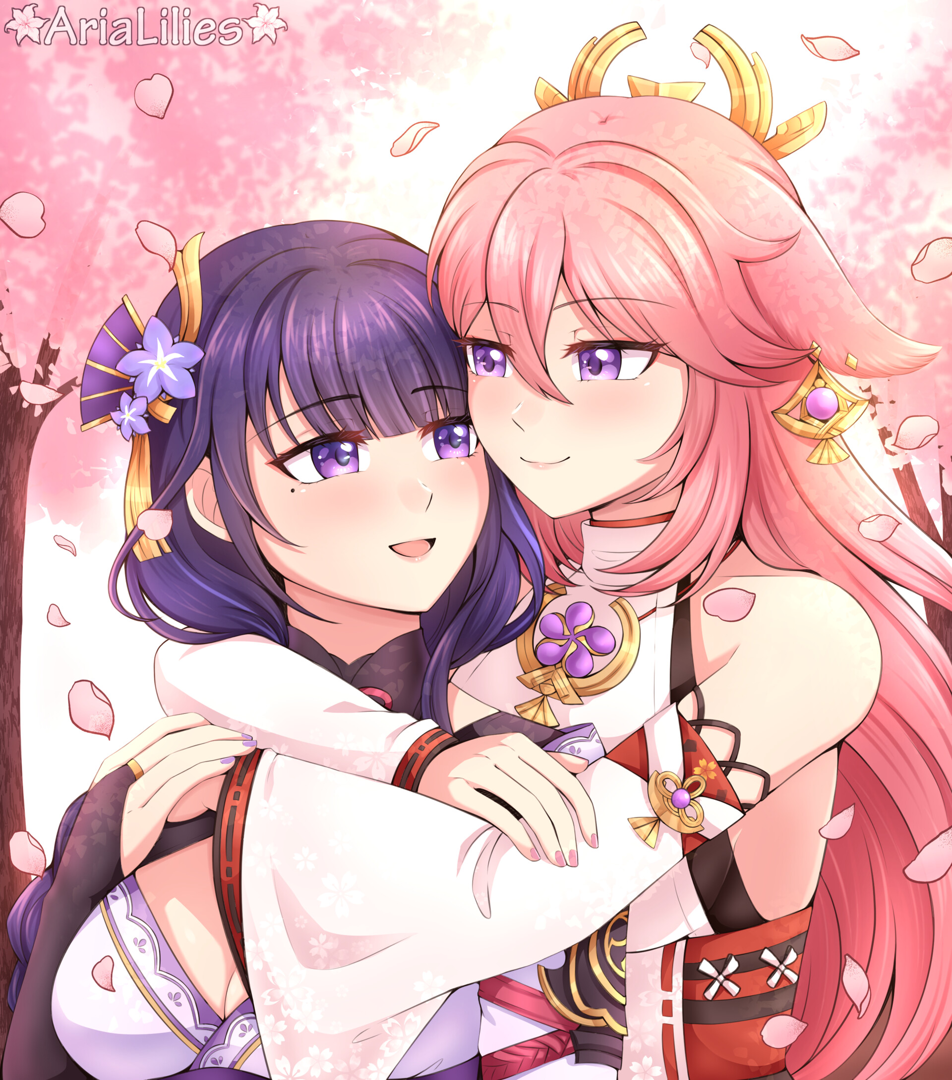 ArtStation - Ei & Yae Miko