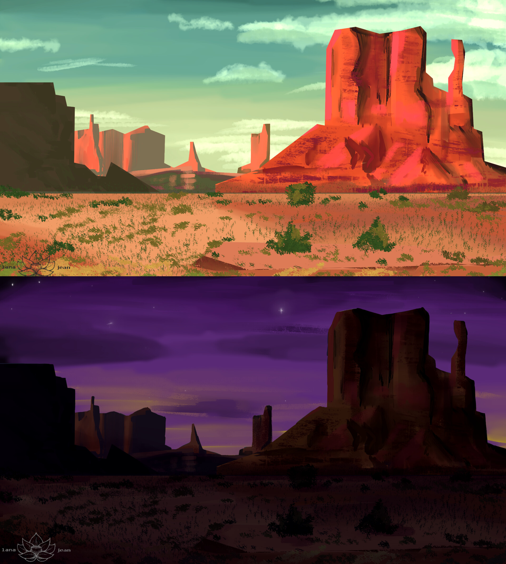 ArtStation - Desert Day and Night