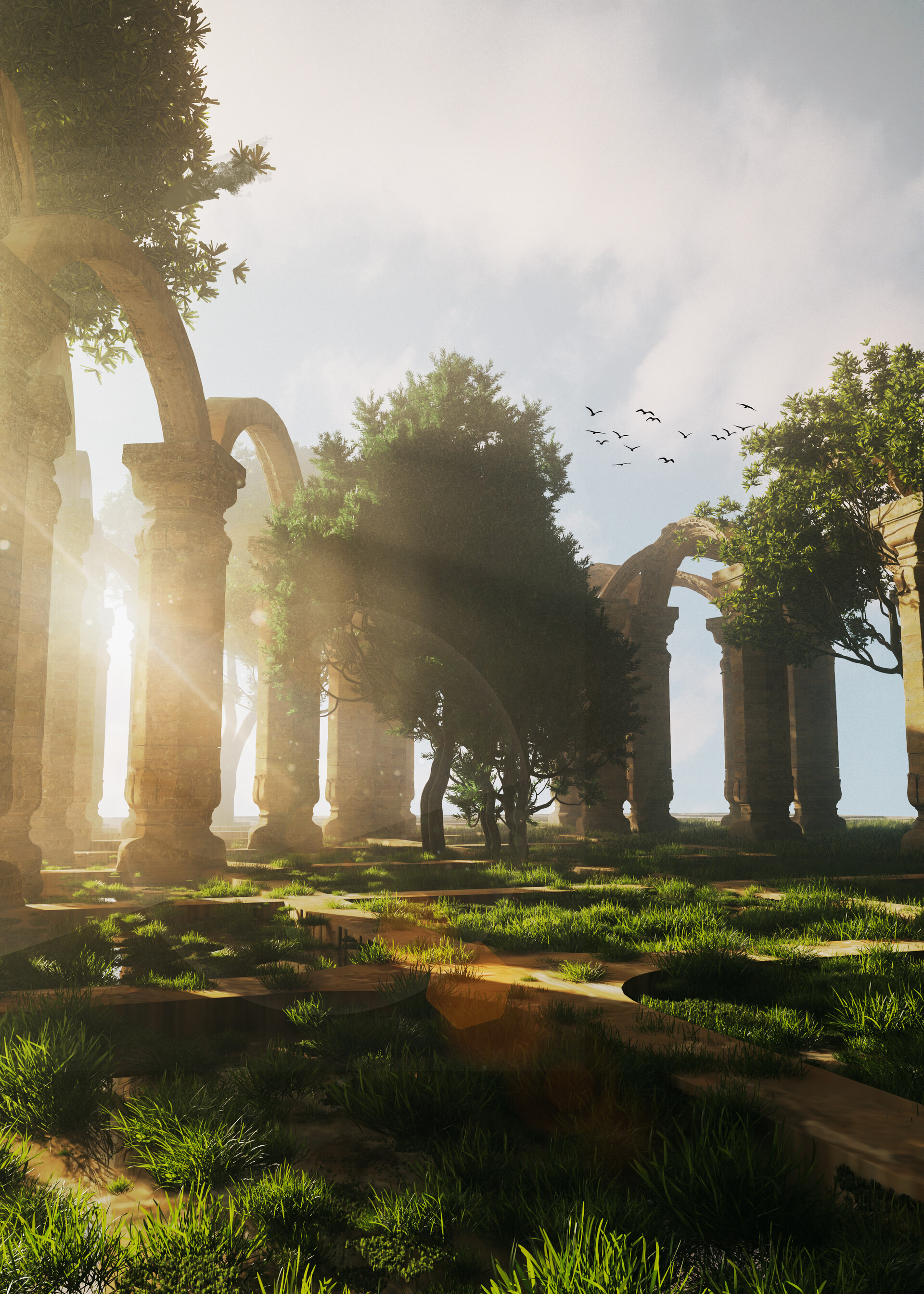 ArtStation - Sunny Garden