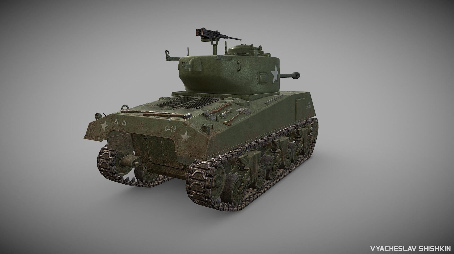 Vyacheslav Shishkin - M4 Sherman for “Hour of Victory” shooter game