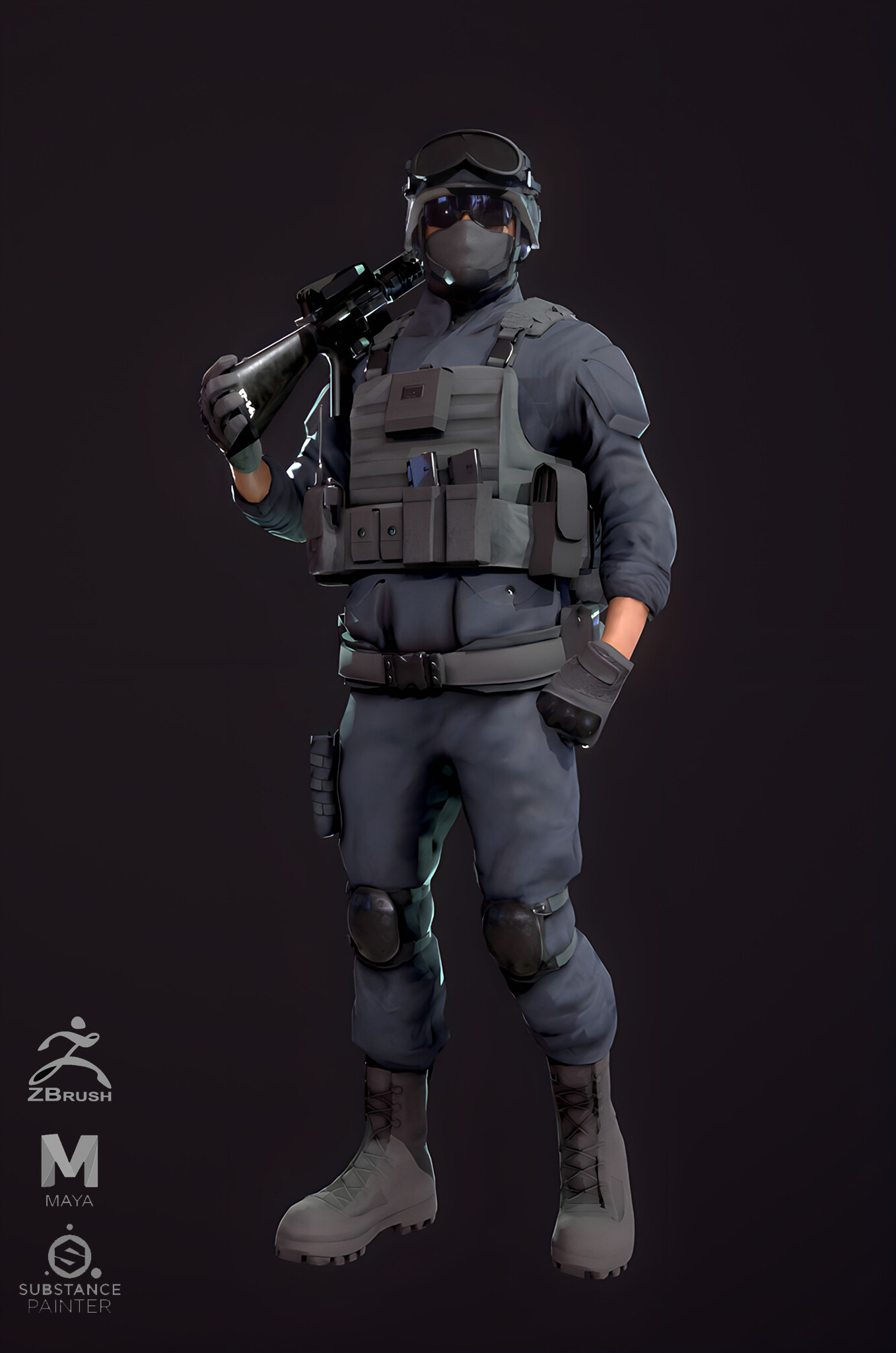 ArtStation - Armed Soldier
