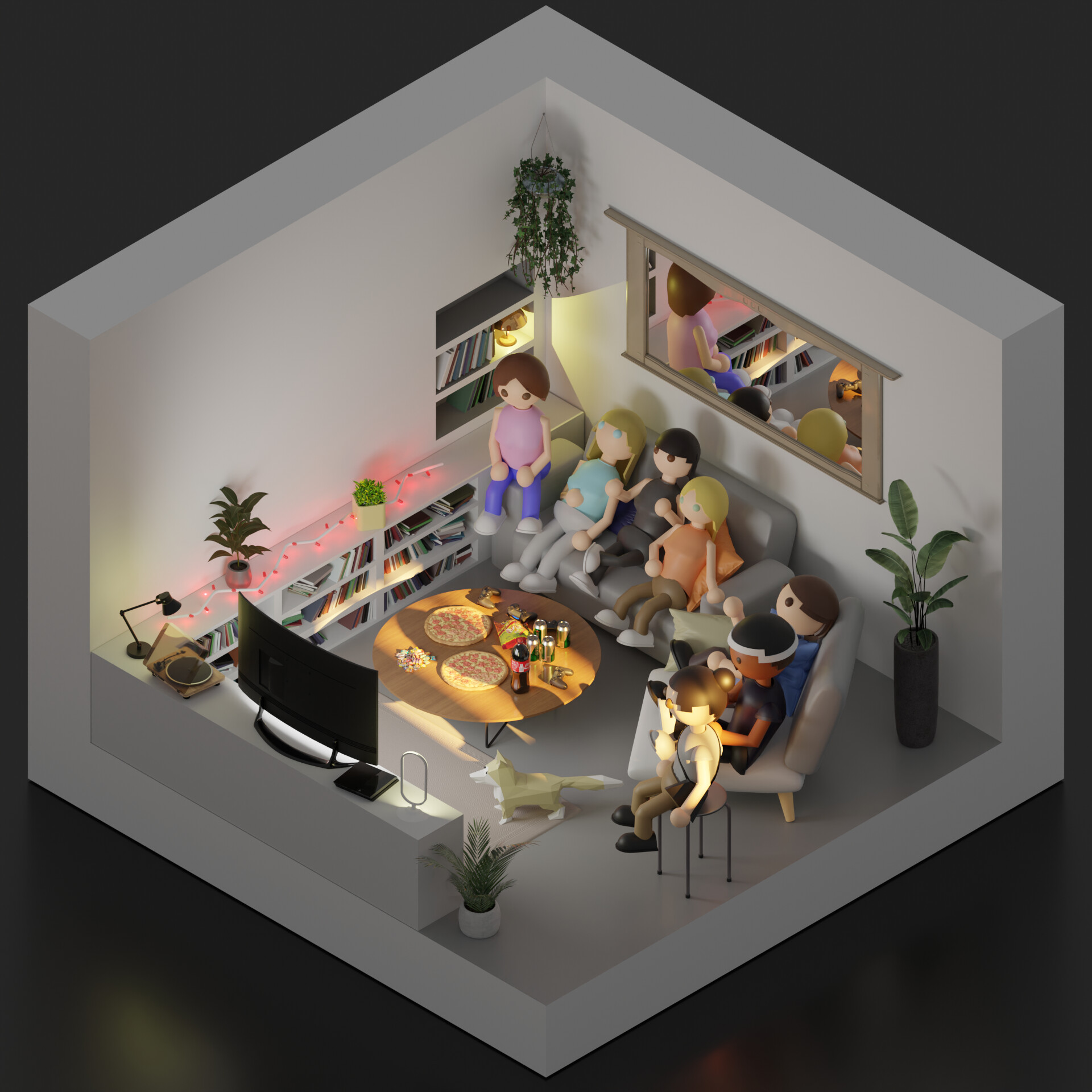 ArtStation - Pizza & Tv