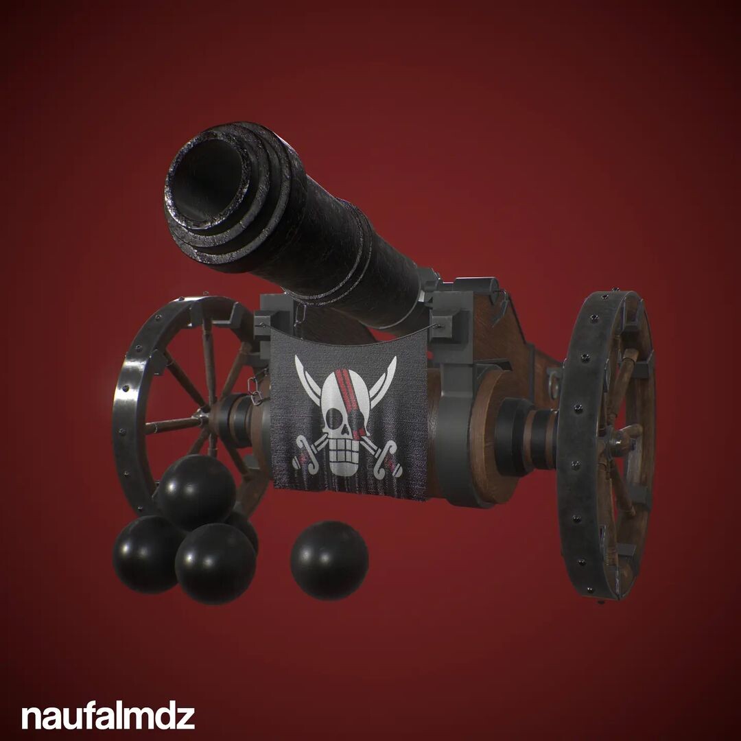 ArtStation - Old Cannon Props