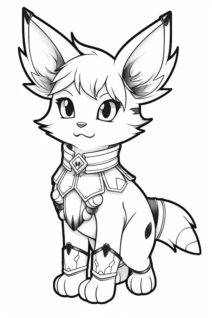 leo the fire wolf anime coloring pages