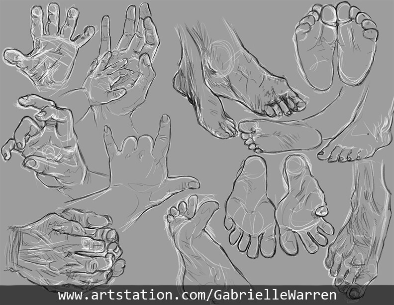 ArtStation - Hands and Feet Study