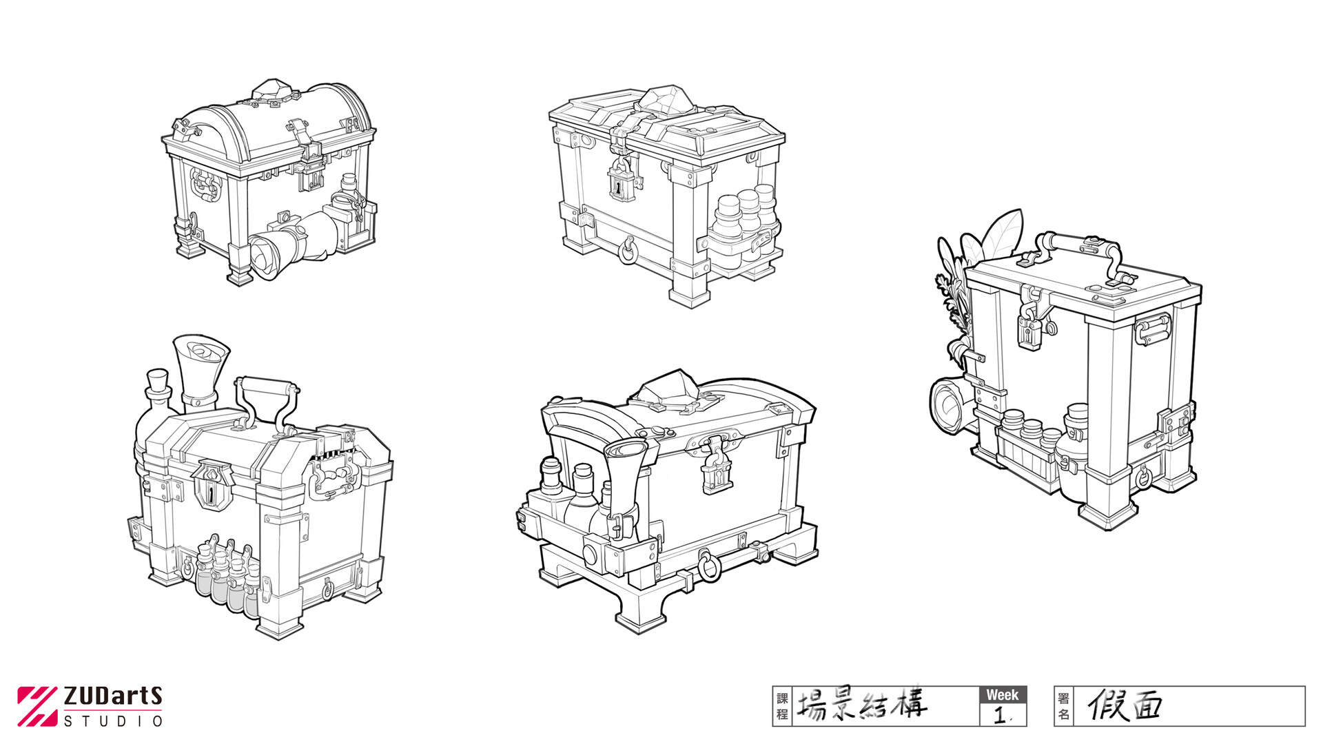 ArtStation - middle Ages potion box