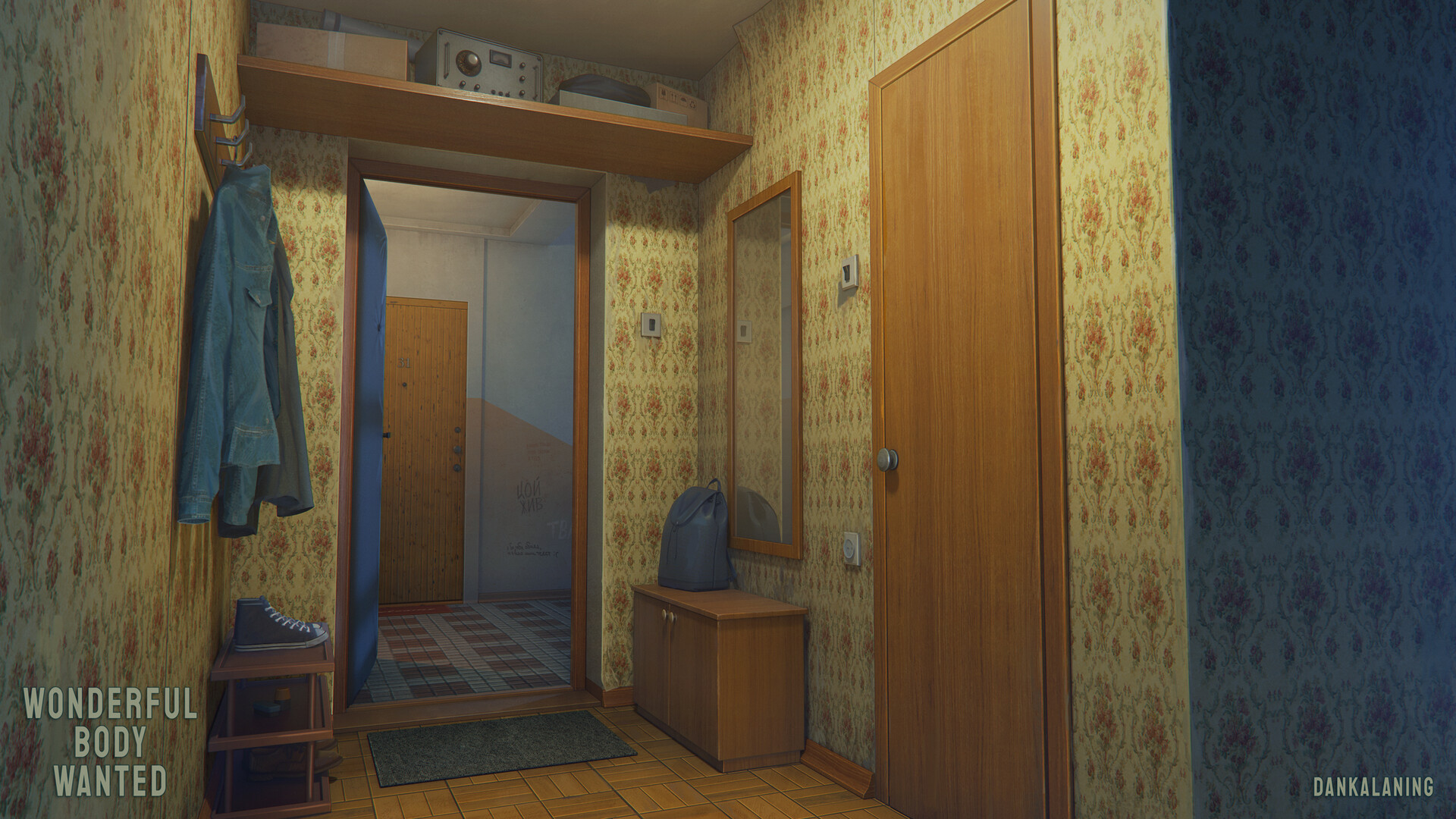 ArtStation - Hallway night [Wonderful Body Wanted]