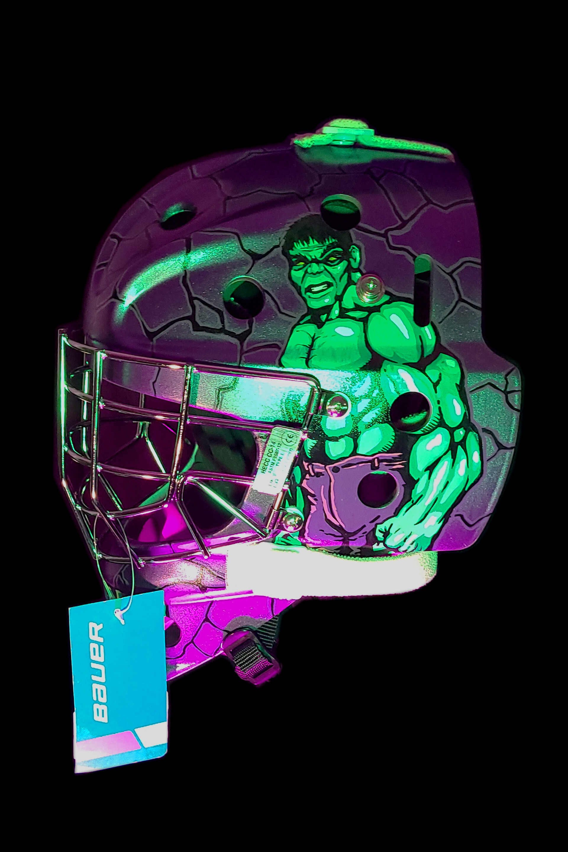 David Salinas - "Hulk Smash" Bauer 930 goalie mask