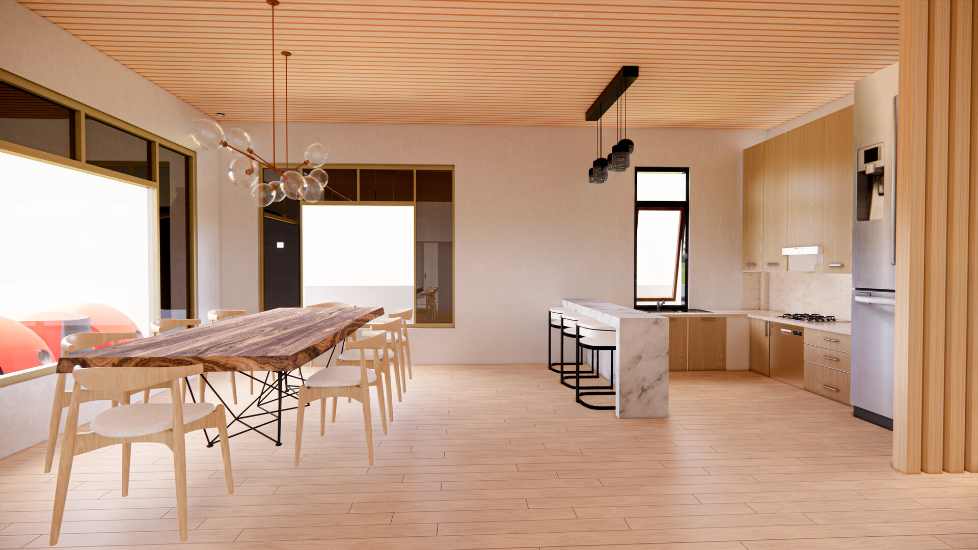 ArtStation - Open Dining Kitchen Area | ArchViz Interior