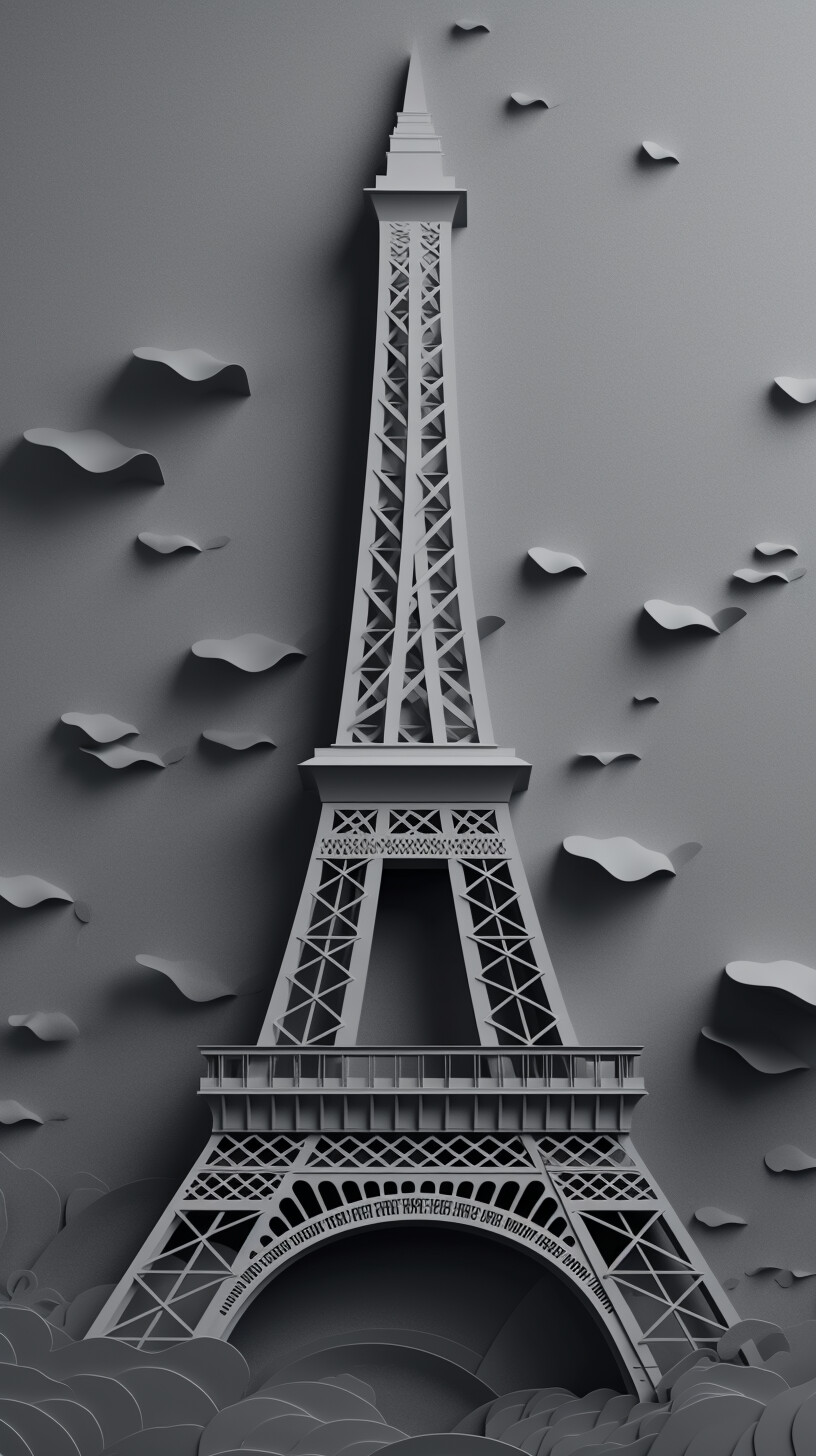 ArtStation - Ascend to Dreamy Heights: The Eiffel Tower's Paper-Cut ...