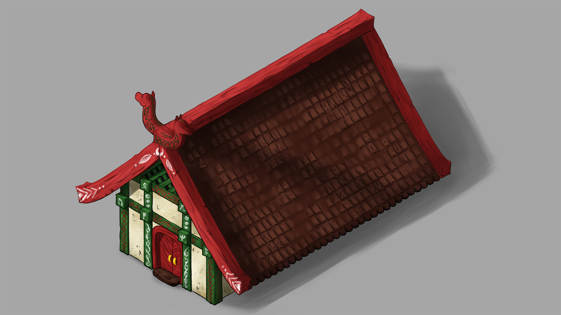 ArtStation - Germanic longhouse
