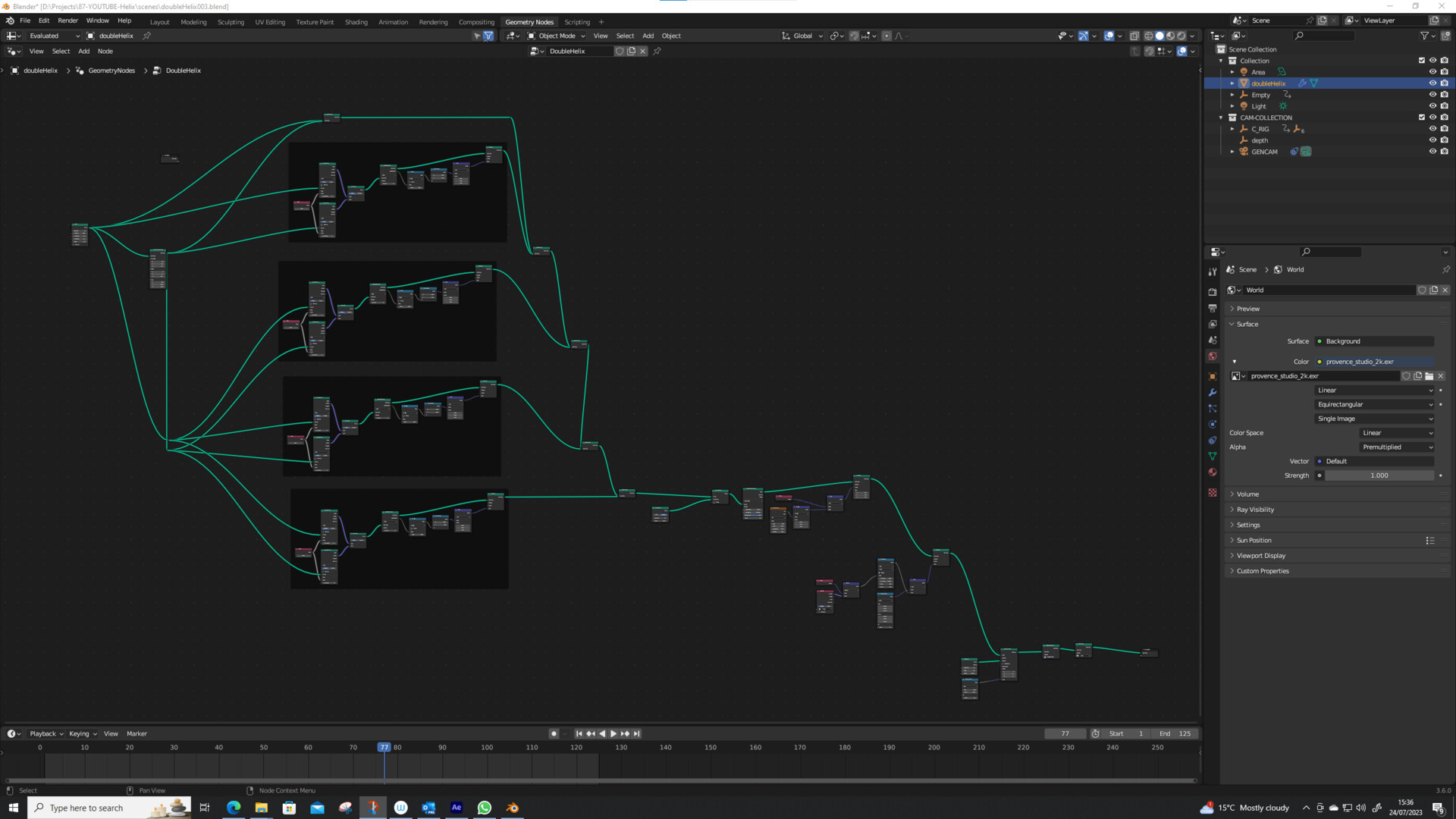 Gary Noden - Animating DNA Helix using Blender's Geometry Nodes