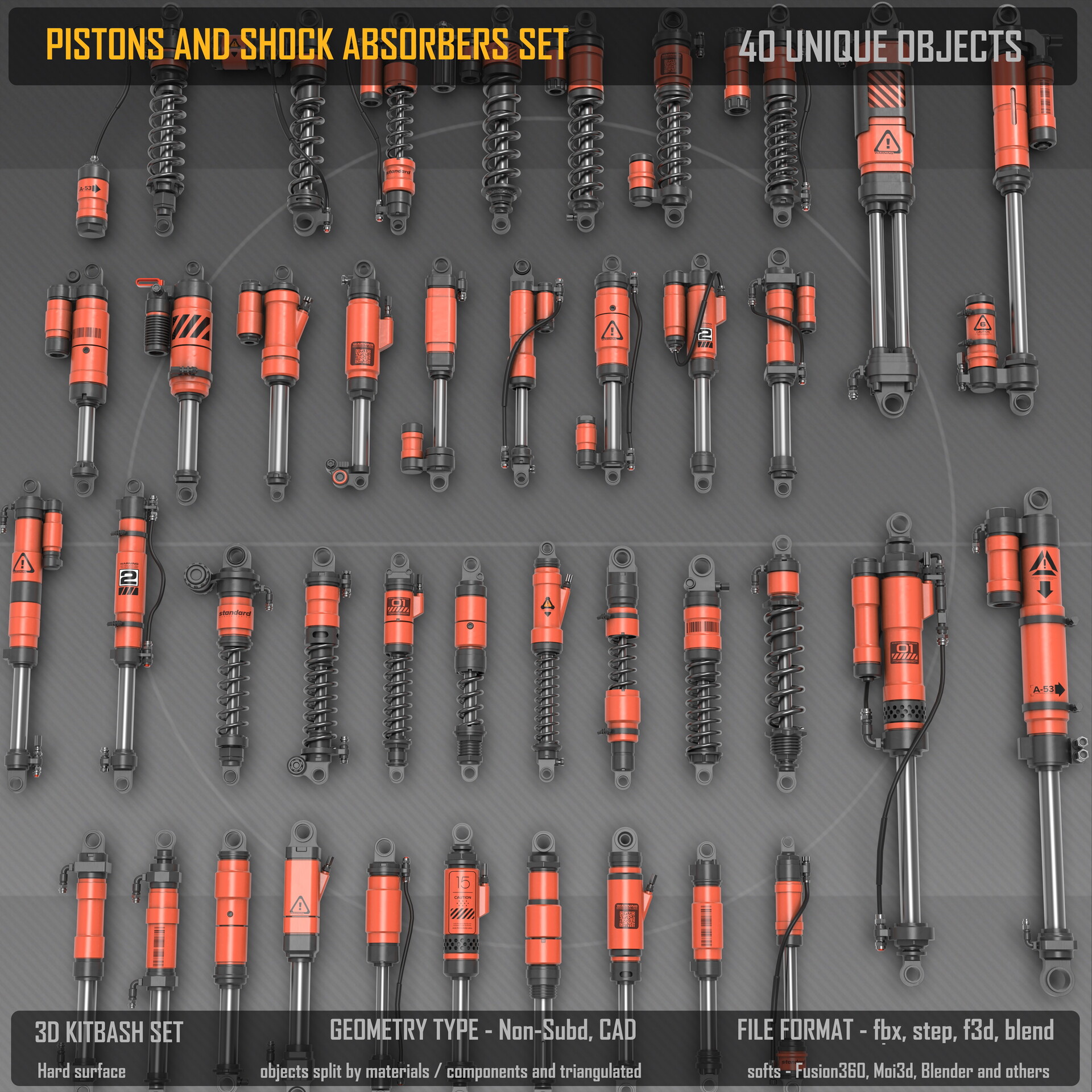 GorgeZX - Pistons and Shock Absorbers kitbash set.
