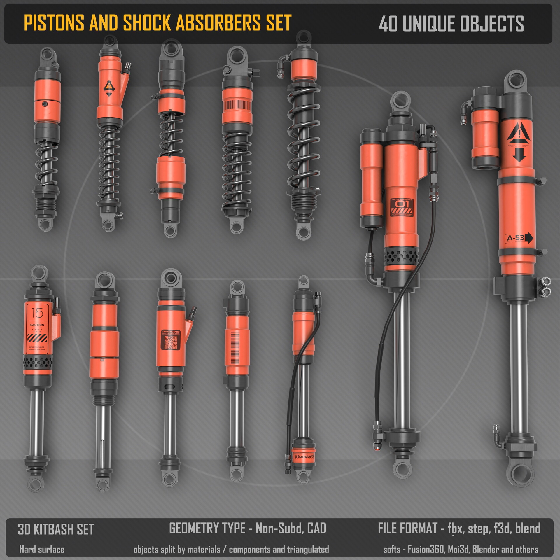 GorgeZX - Pistons and Shock Absorbers kitbash set.
