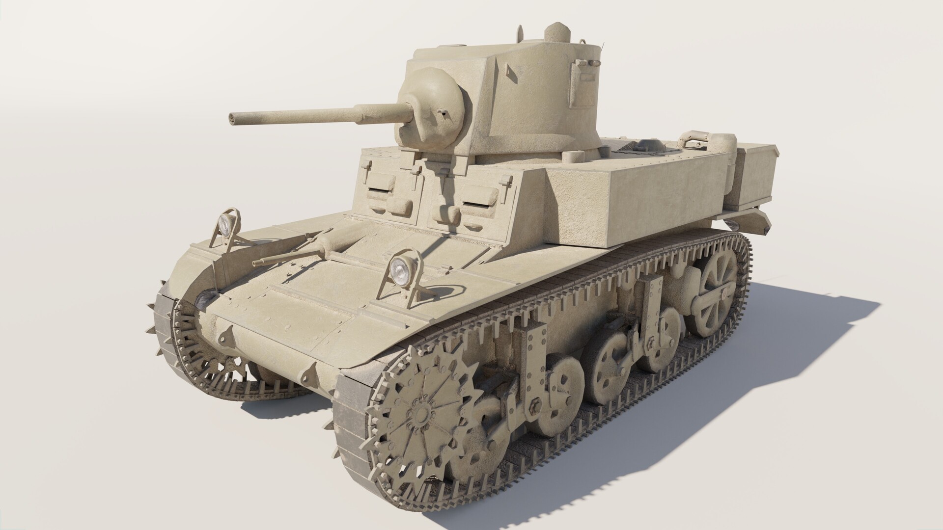 ArtStation - M3A1 Stuart Tank model