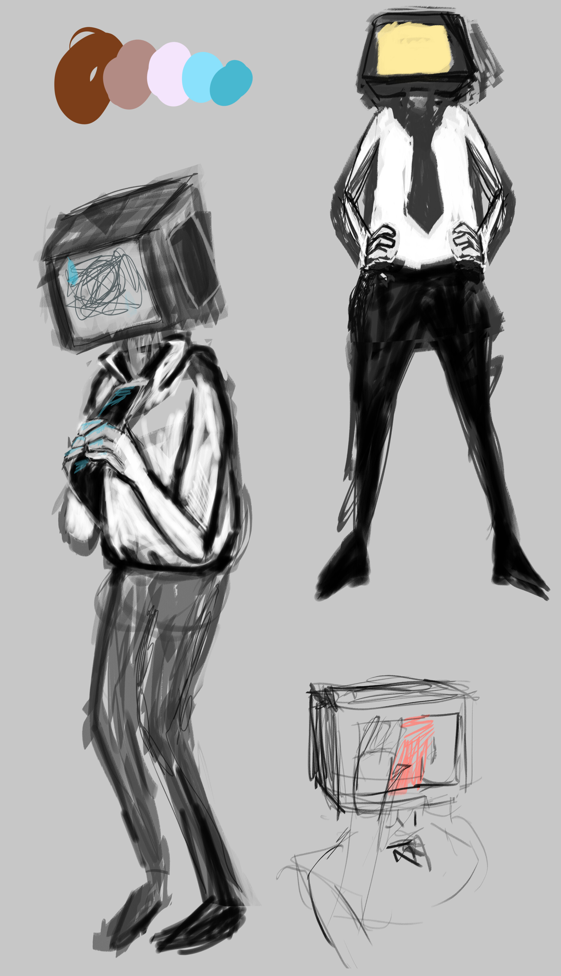 ArtStation - Box head - character design assignment