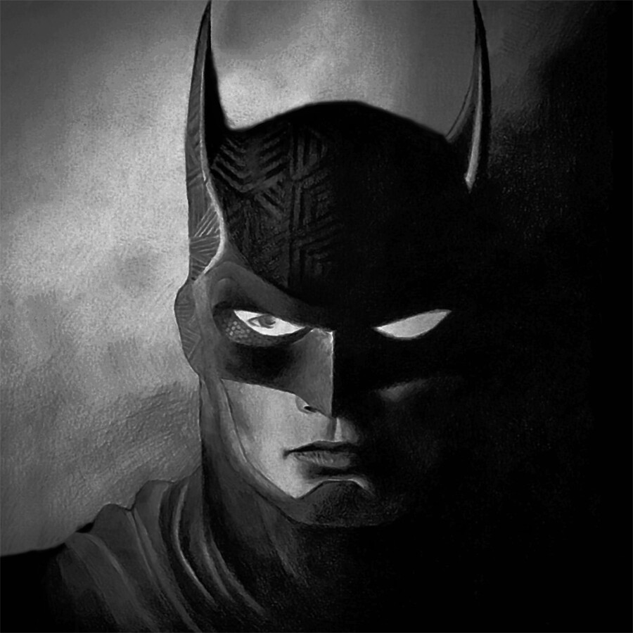 ArtStation - Batman (Black and White)