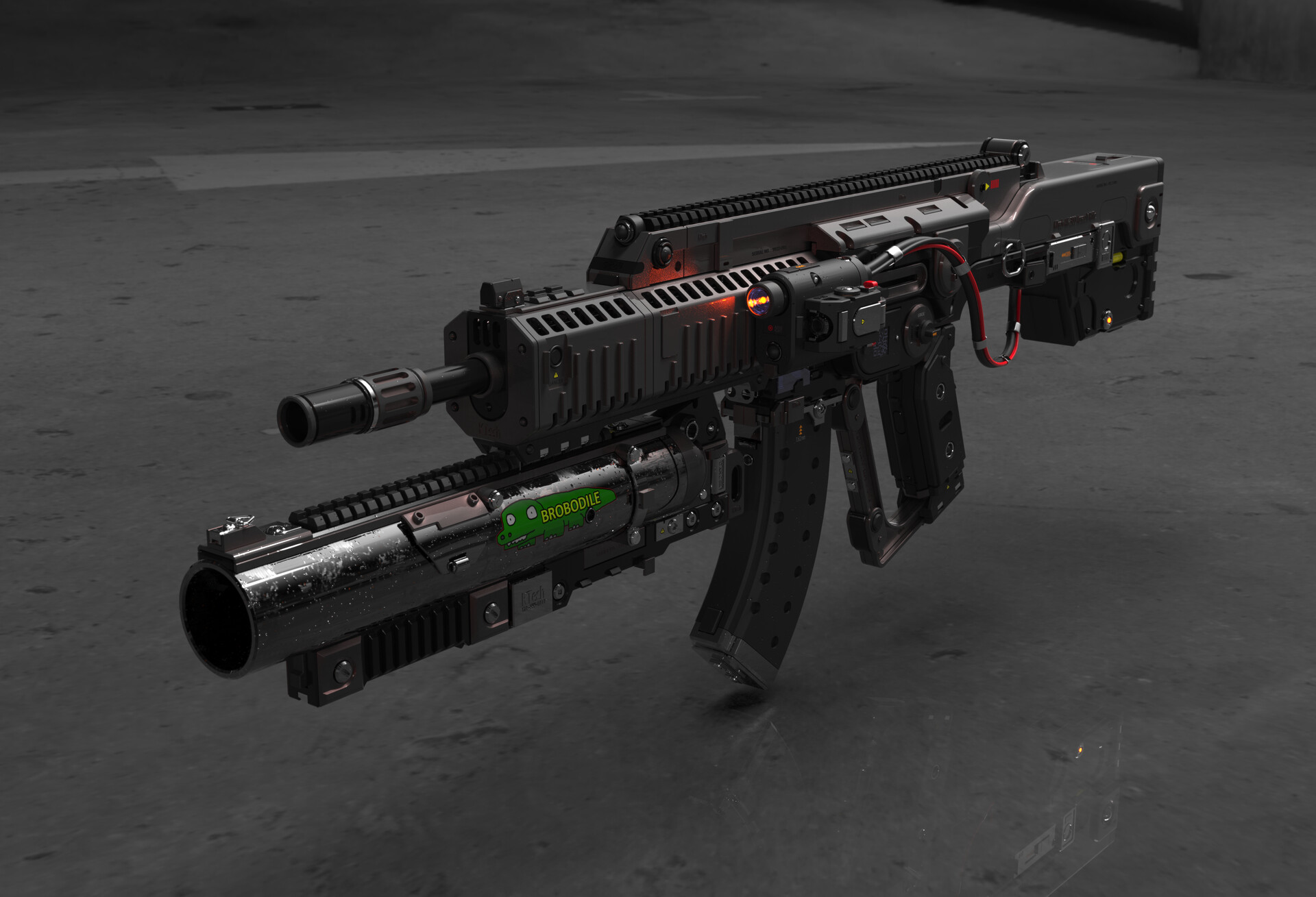 Tek Tan - Cyberpunk Red Black Chrome Art [Part 1]