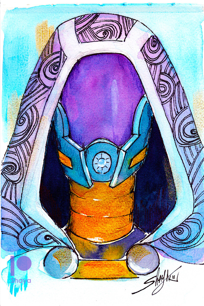 ArtStation - Tali watercolour sketch