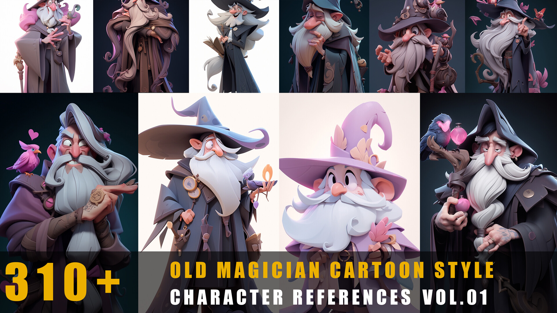 WaterLaw's Studio - 310+ Old Magician Cartoon Style - Character ...