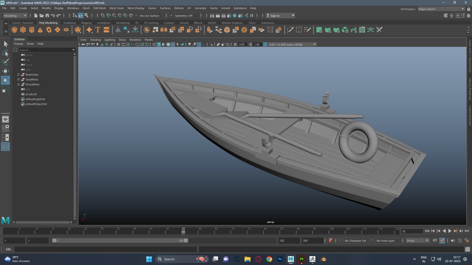 ArtStation - Boat 3D Model. Working in Progress
