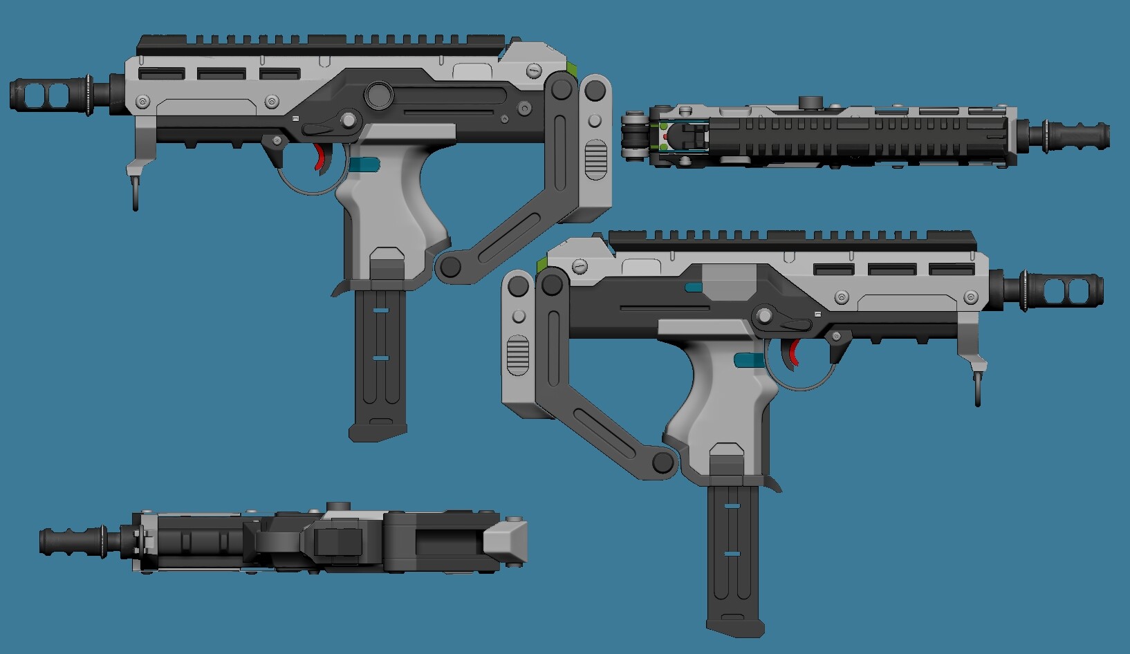 ArtStation - Weapon | Custom UZI