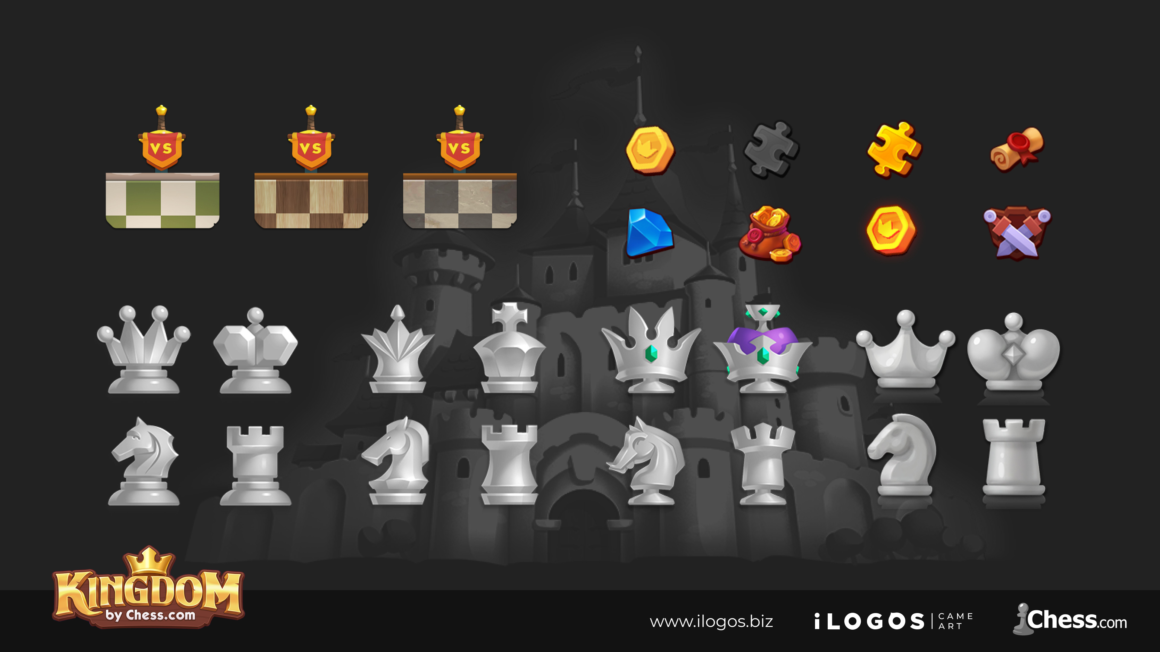 iLogos Game Studios - Chess: Kingdom World | Chess Puzzles Mobile Game Art