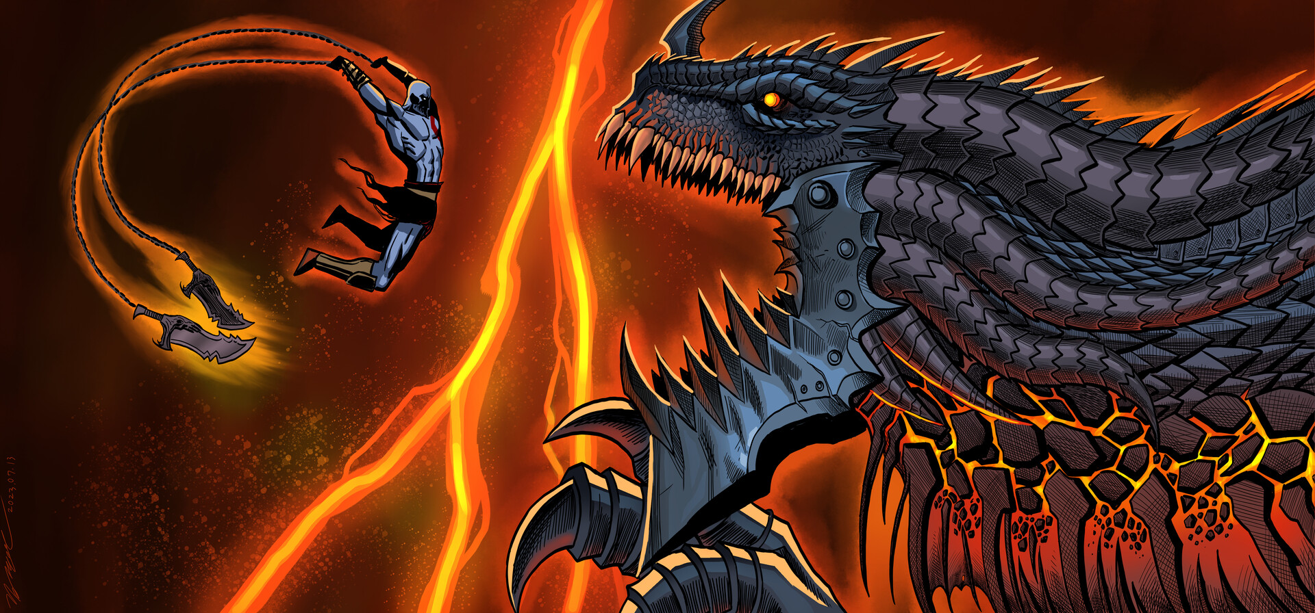 ArtStation - Kratos vs Deathwing