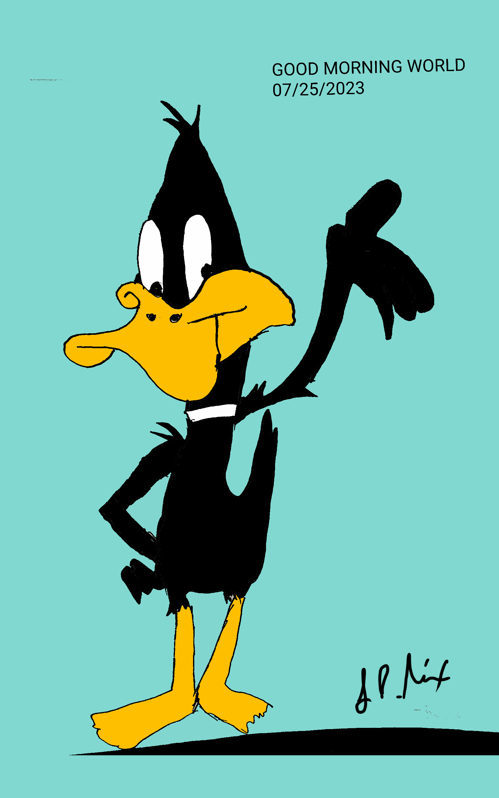 Artstation Daffy Duck With Color