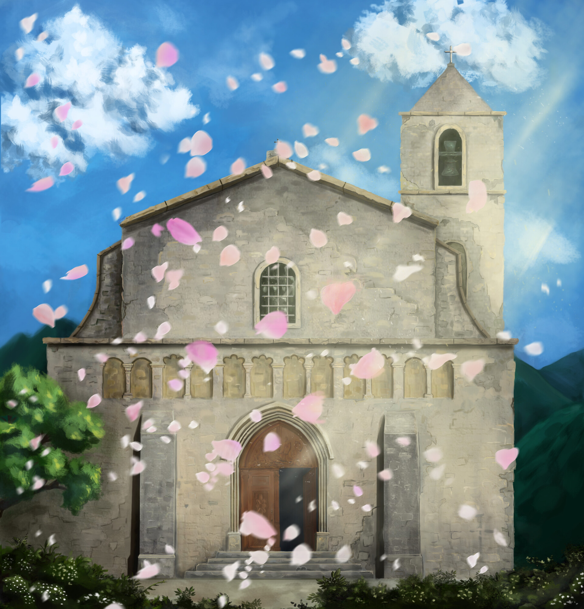 ArtStation - Cute church for a Big day