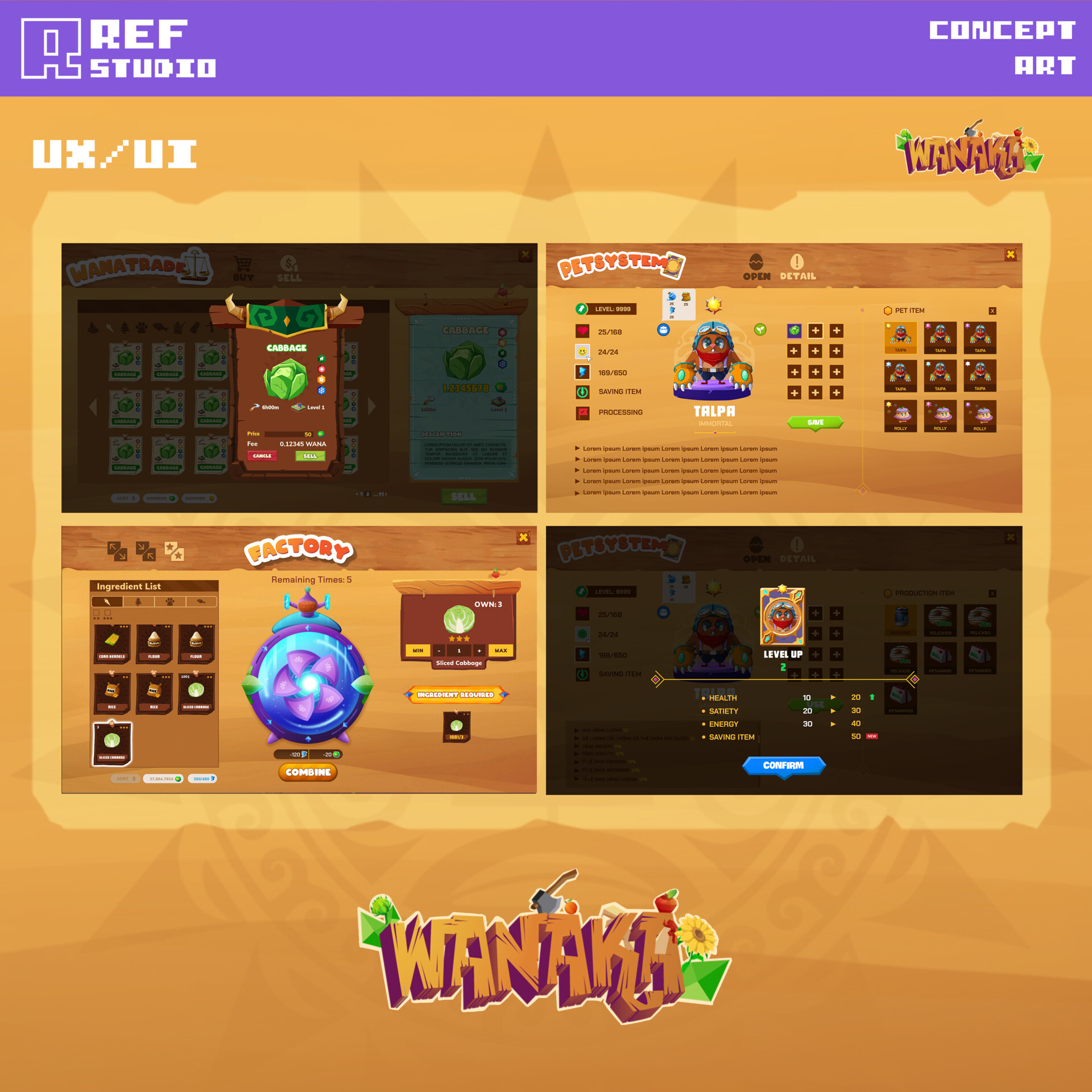 ArtStation - UX/UI In Game Wanaka