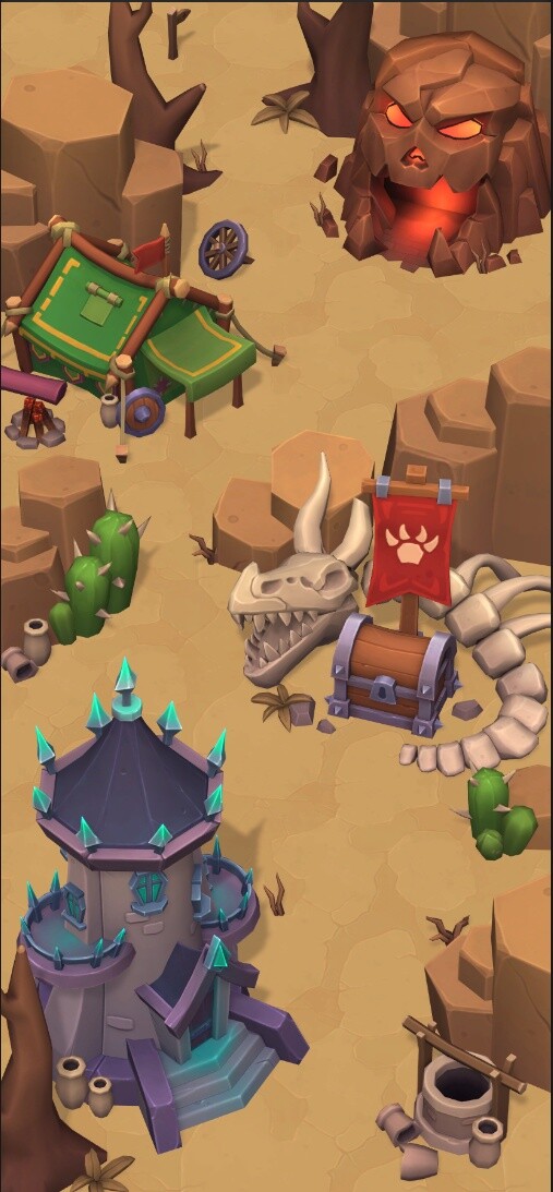 ArtStation - Tiny Titans Desert level