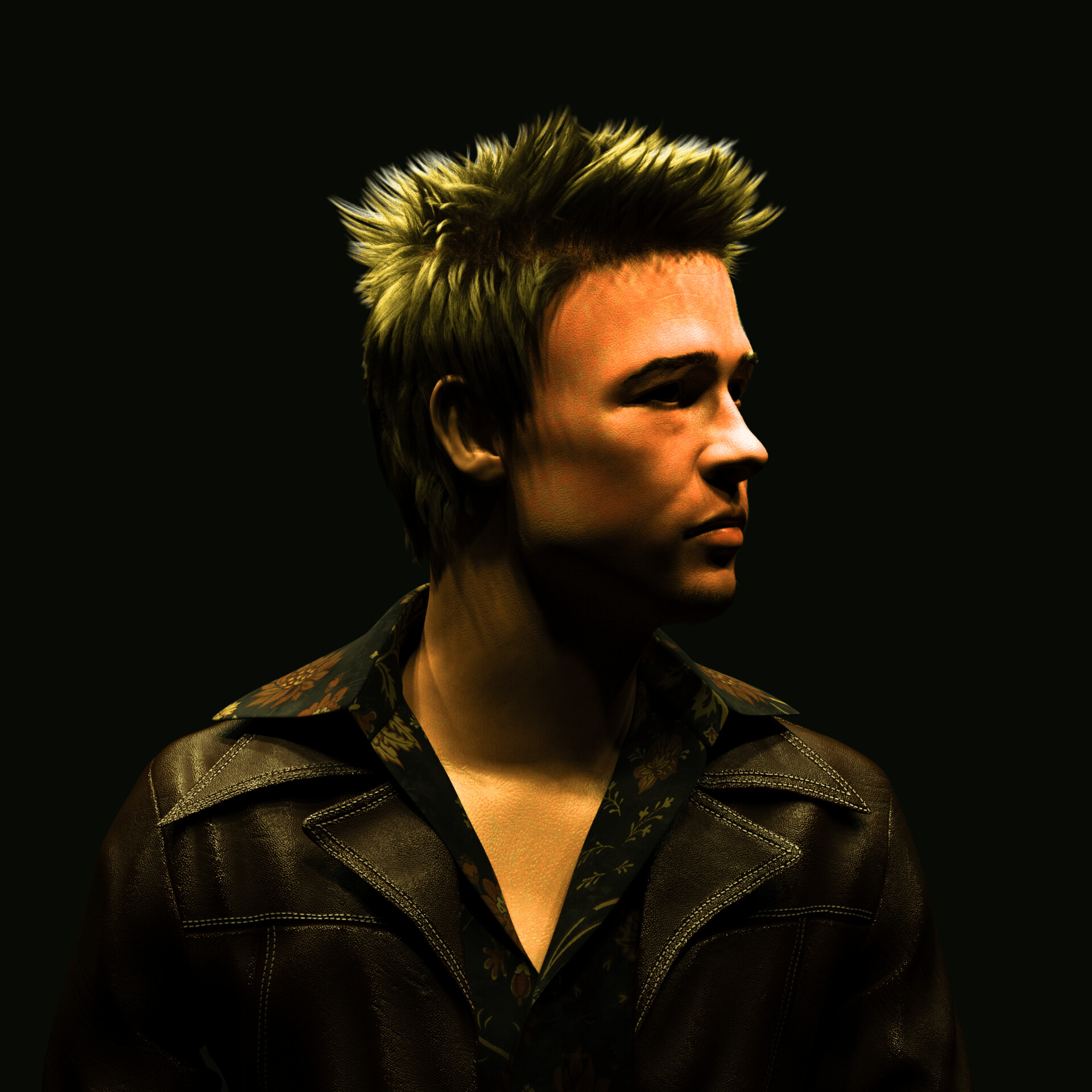 Brad Pitt Hair Fight Club