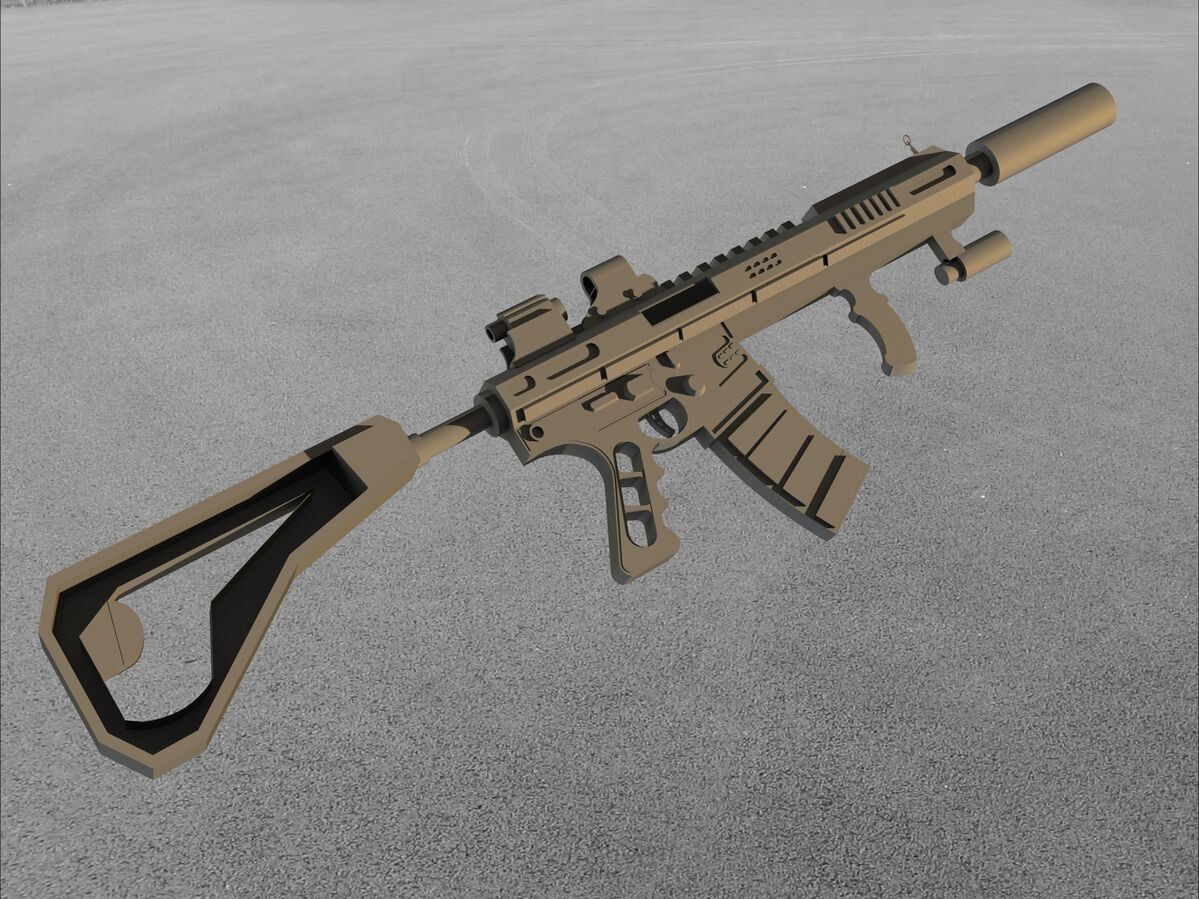 ArtStation - automatic gun