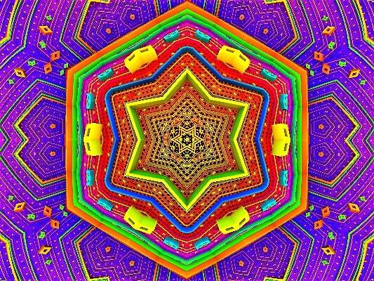 ArtStation - Hexagonal star fractal 7