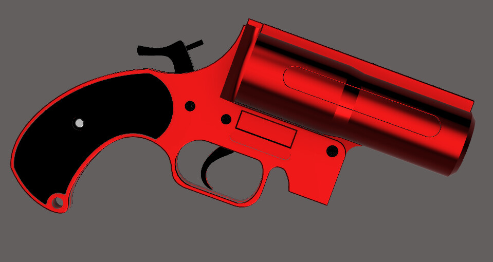 ArtStation - Alan Wake - Flare gun 3D model