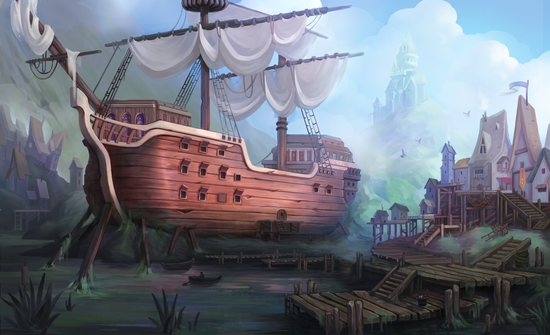 ArtStation - d&d tavern "Sea Maiden"